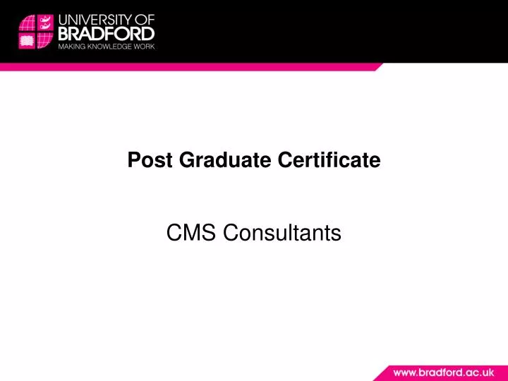 PPT - Post Graduate Certificate PowerPoint Presentation, free download ...