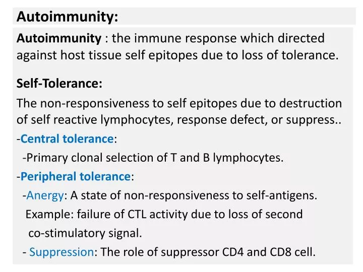 PPT - Autoimmunity: PowerPoint Presentation, free download - ID:2938924