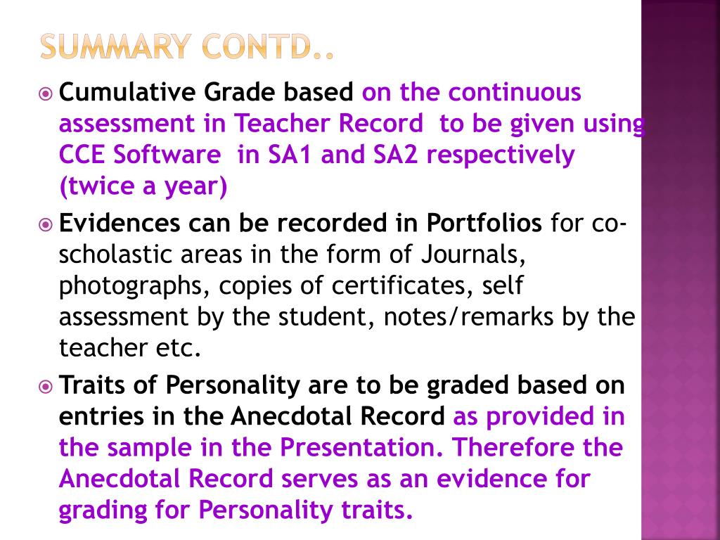 PPT - FORMATIVE ASSESSMENT FOR CO-SCHOLASTIC AREAS PowerPoint ...