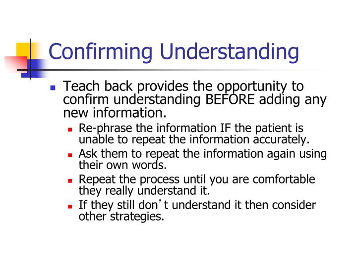 PPT - Teach Back PowerPoint Presentation - ID:2939151