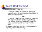 PPT - Teach Back PowerPoint Presentation - ID:2939151