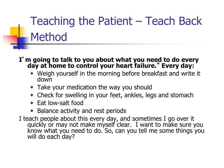 PPT - Teach Back PowerPoint Presentation - ID:2939151