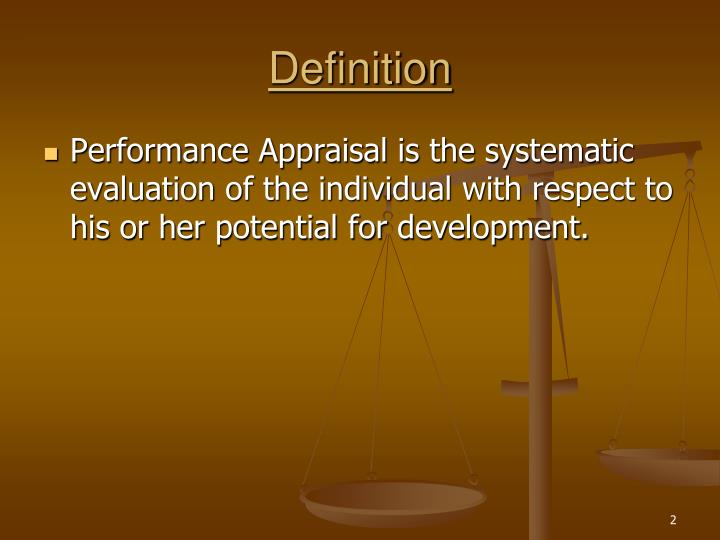 PPT - Performance Appraisal PowerPoint Presentation - ID:2939280