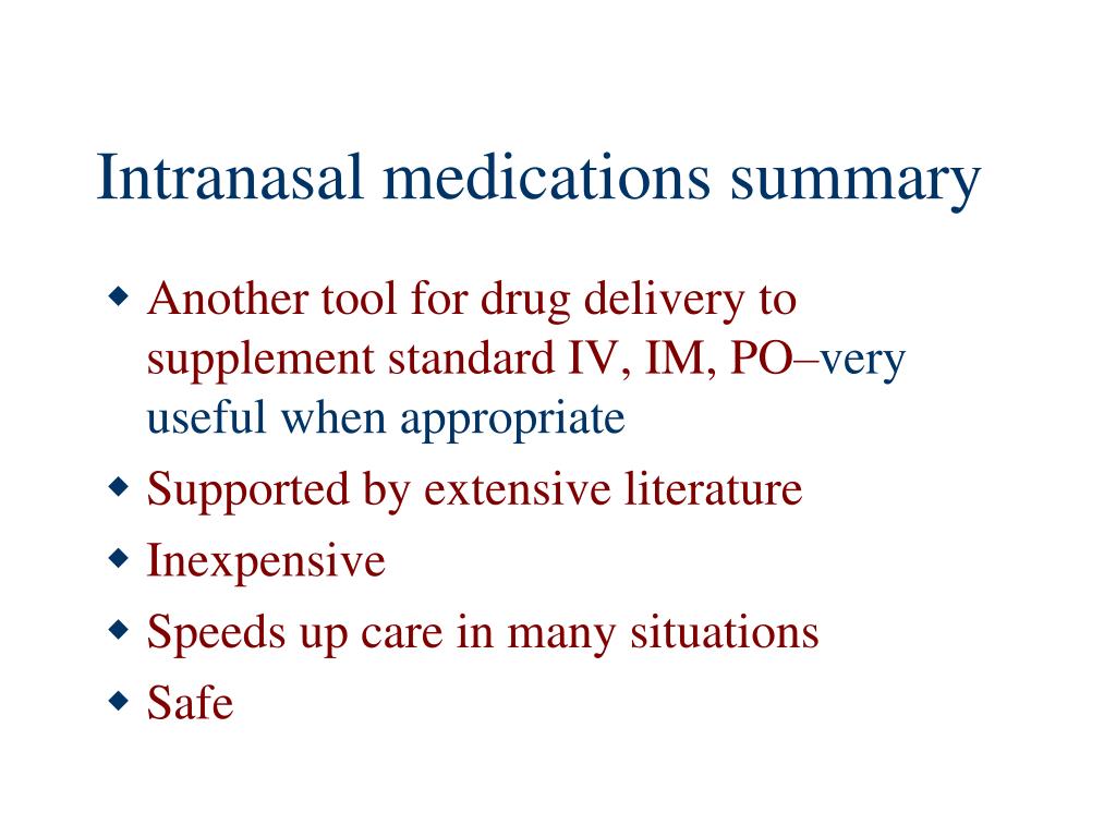 PPT - Intranasal Drug Delivery – Clinical Implications for EMS ...