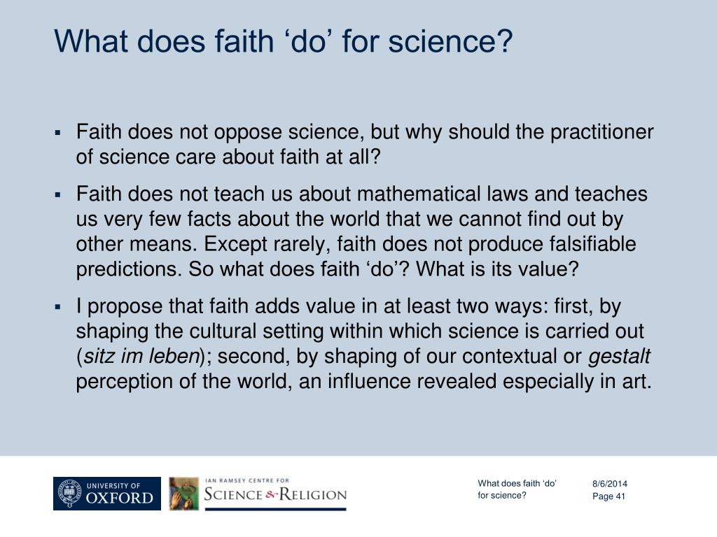 PPT - The Challenges and Opportunities of Faith and Science Issues in ...