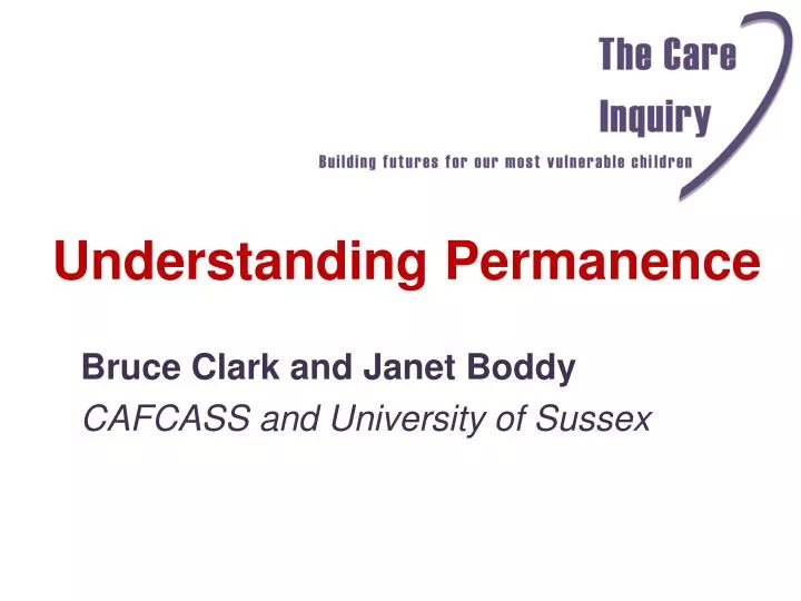 PPT - Understanding Permanence PowerPoint Presentation, free download ...