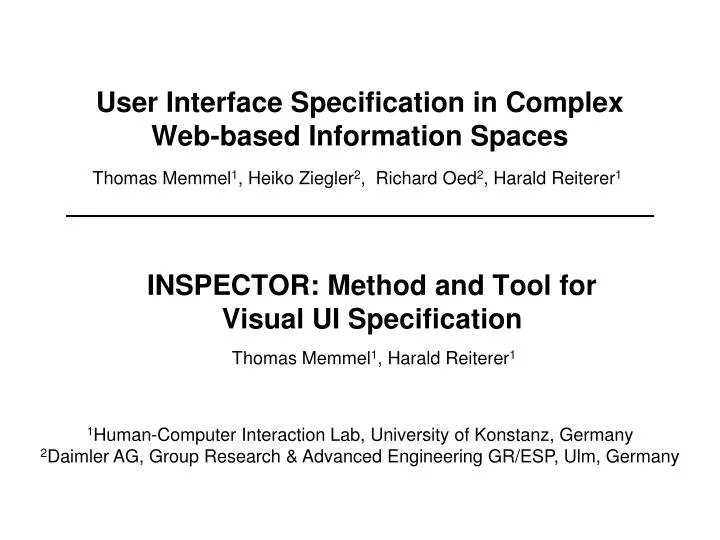 PPT - User Interface Specification in Complex Web-based Information ...