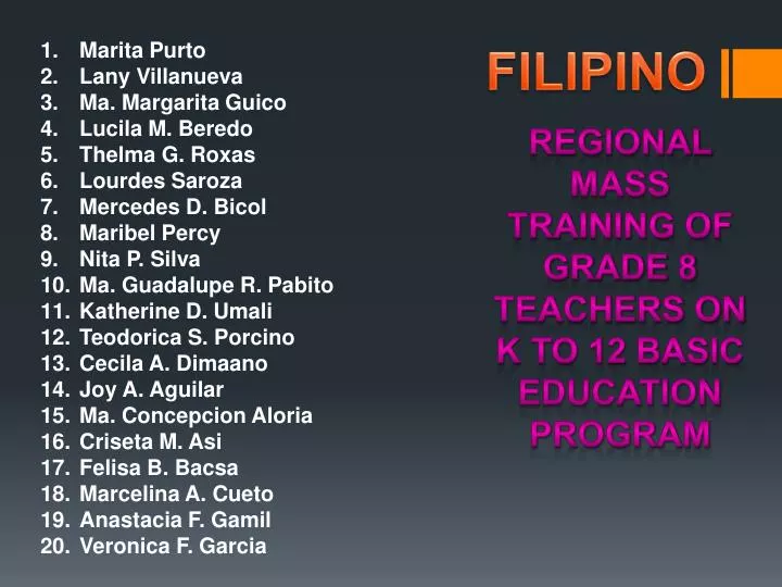 PPT - FILIPINO PowerPoint Presentation, free download - ID:2940843