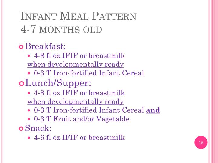 PPT - CACFP Infant Meal Pattern Requirements PowerPoint Presentation ...