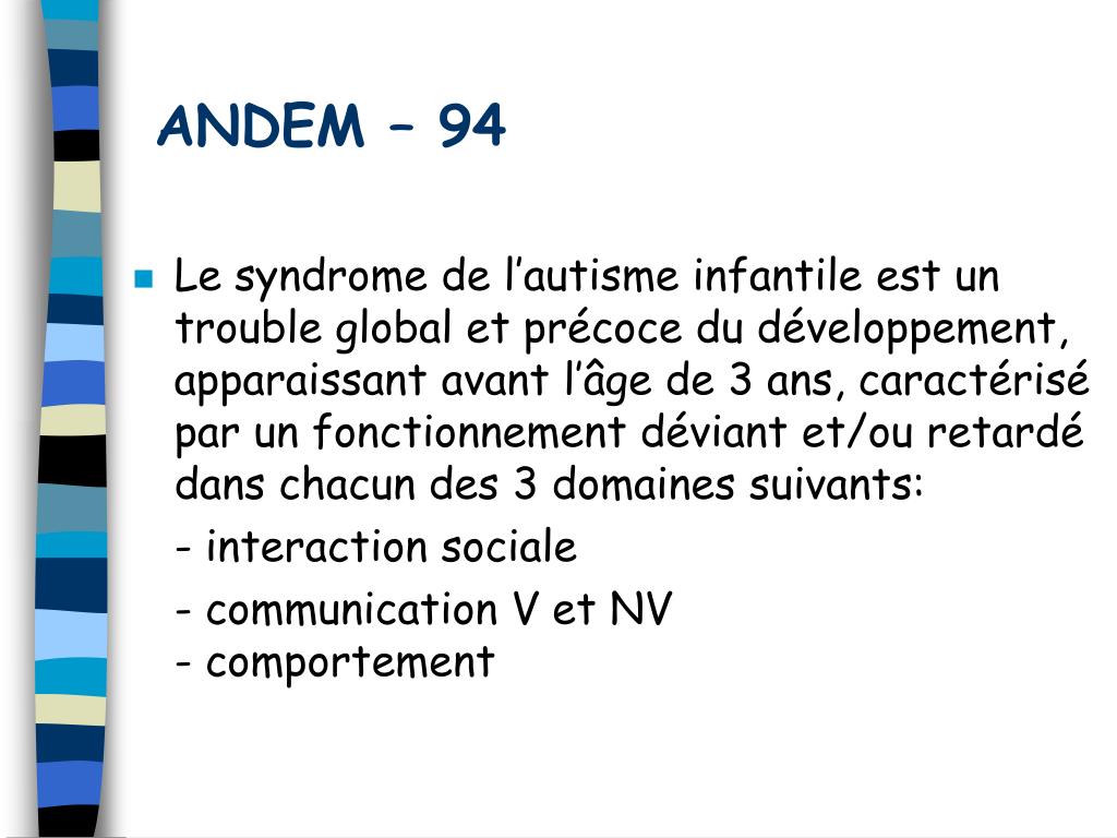 PPT - Autisme Infantile Connaissances actuelles PowerPoint Presentation ...