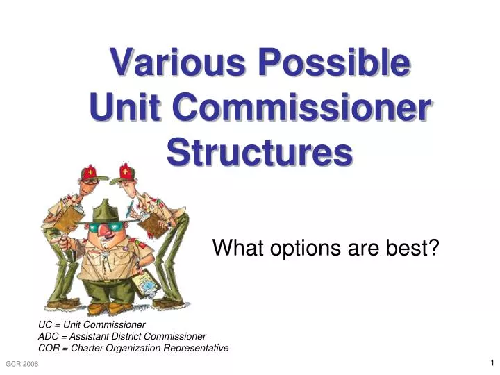 PPT - Various Possible Unit Commissioner Structures PowerPoint ...