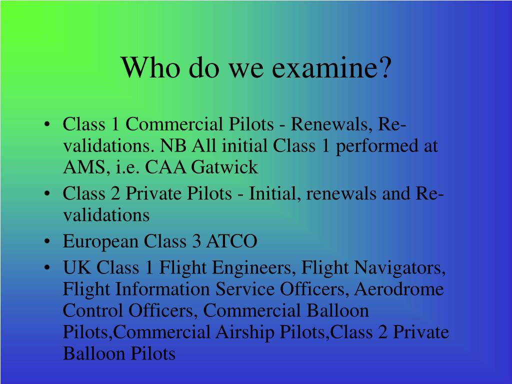 PPT - The Work of the Aviation Medical Examiner PowerPoint Presentation ...