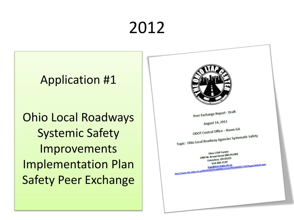 PPT - Ohio LTAP – Accelerating Safety Activities Program (ASAP) Grant ...