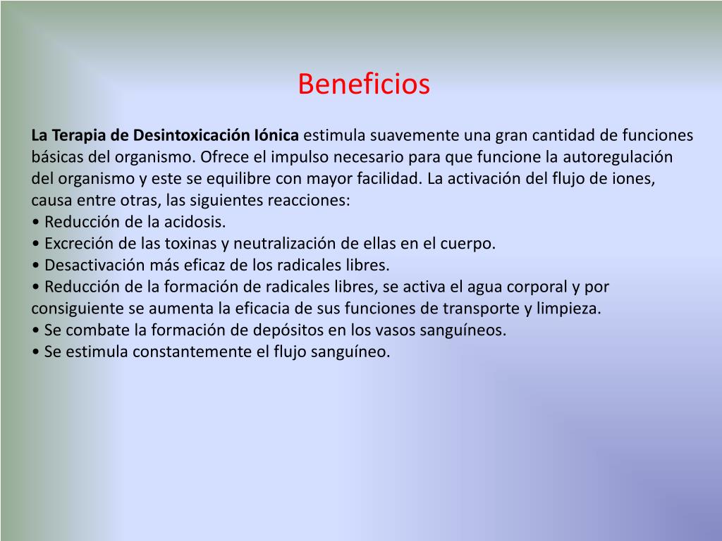 PPT - Terapia de Desintoxicación Iónica PowerPoint Presentation, free ...