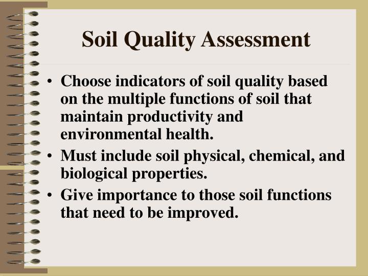 PPT - Measuring Soil Physical Properties to Assess Soil Quality ...