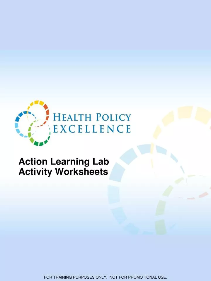 PPT - Action Learning Lab Activity Worksheets PowerPoint Presentation ...