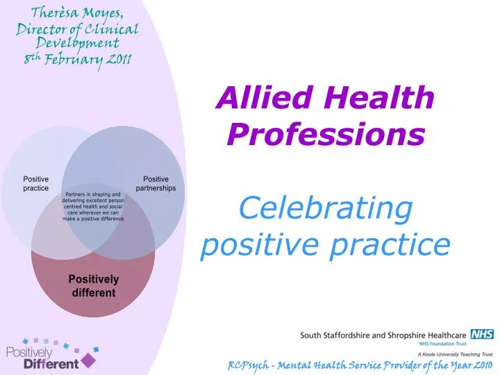 PPT - Allied Health Professions Celebrating positive practice ... PPT - Allied Health Professions Celebrating positive practice ...