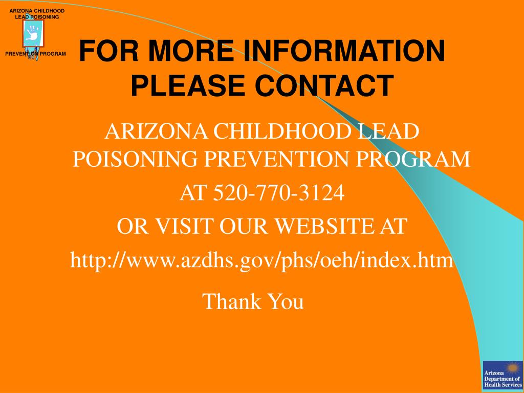 PPT - ARIZONA CHILDHOOD LEAD POISONING PowerPoint Presentation, free ...