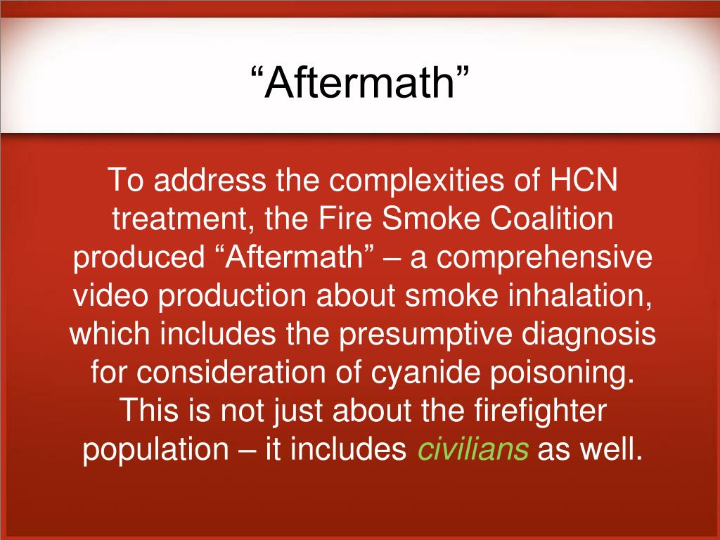 PPT - Cyanide in Fire Smoke: Antidotes & Treatment Challenges ...