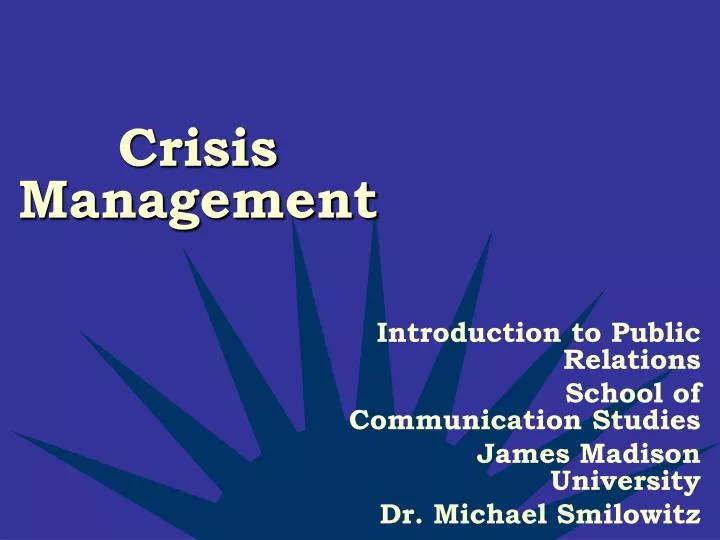PPT - Crisis Management PowerPoint Presentation, free download - ID:2944826