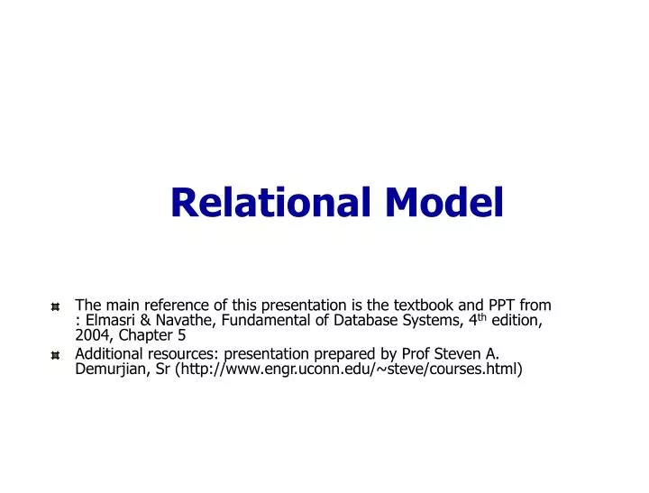 PPT - Relational Model PowerPoint Presentation, free download - ID:2945262