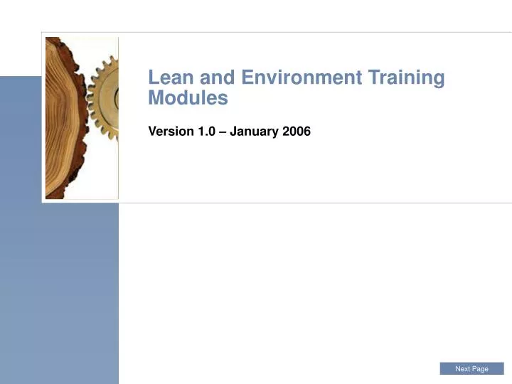 PPT - Lean and Environment Training Modules PowerPoint Presentation ...