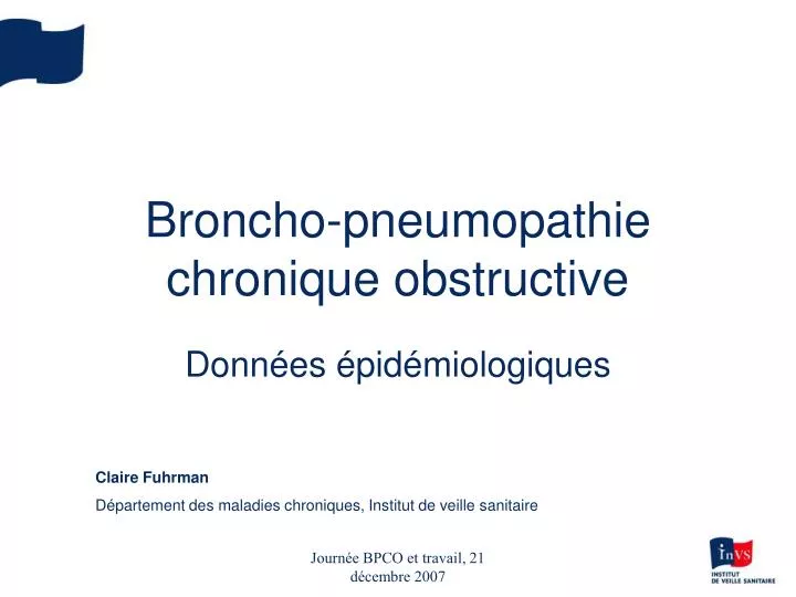 PPT - Broncho-pneumopathie chronique obstructive PowerPoint ...