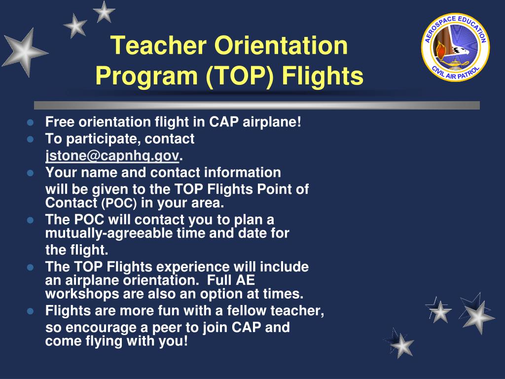 PPT - CIVIL AIR PATROL AEROSPACE EDUCATION OUTREACH TO TEACHERS ...