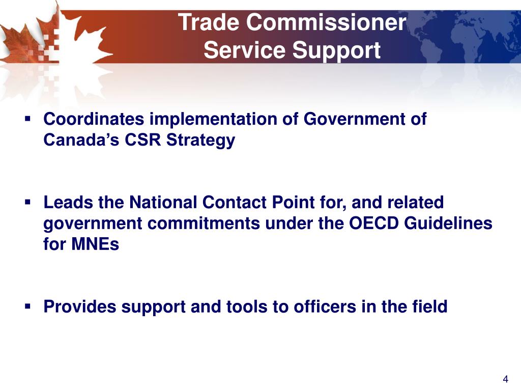 PPT - Canada’s Trade Commissioner Service and Corporate Social ...