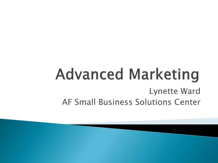 PPT - Advanced Marketing PowerPoint Presentation, free download - ID ...