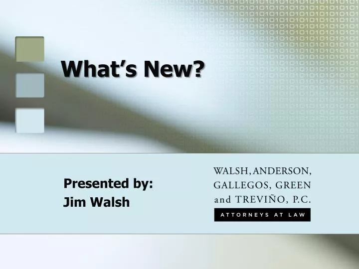 PPT - What’s New? PowerPoint Presentation, free download - ID:2946544