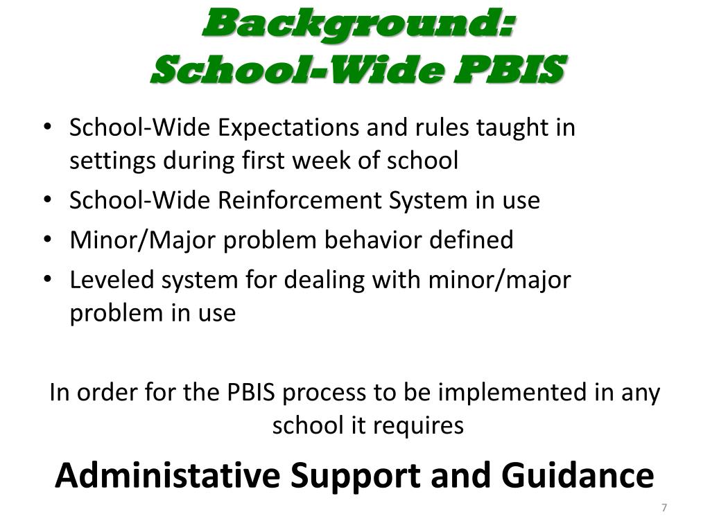 PPT - Universal PBIS & The School Administrator’s role: Process ...