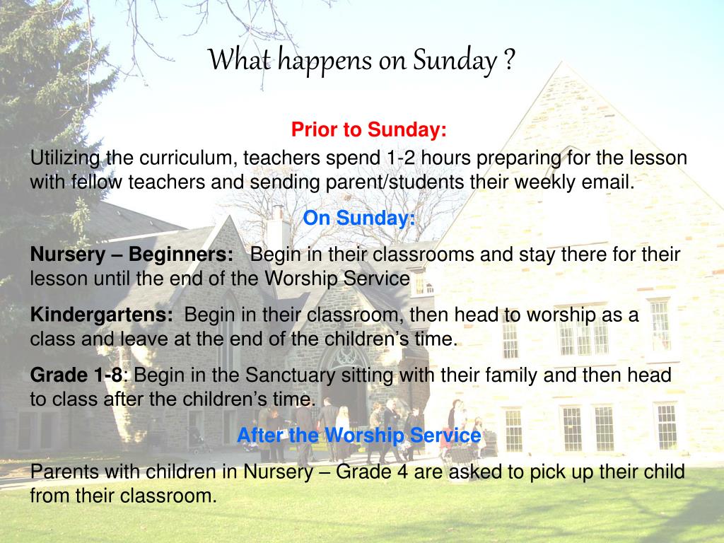 PPT - The Ministry of Sunday School PowerPoint Presentation, free ...