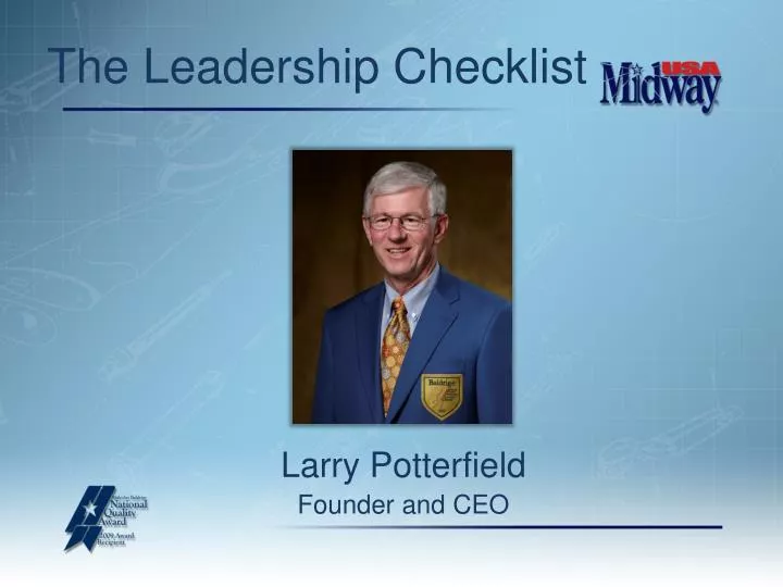 PPT - The Leadership Checklist PowerPoint Presentation, free download ...