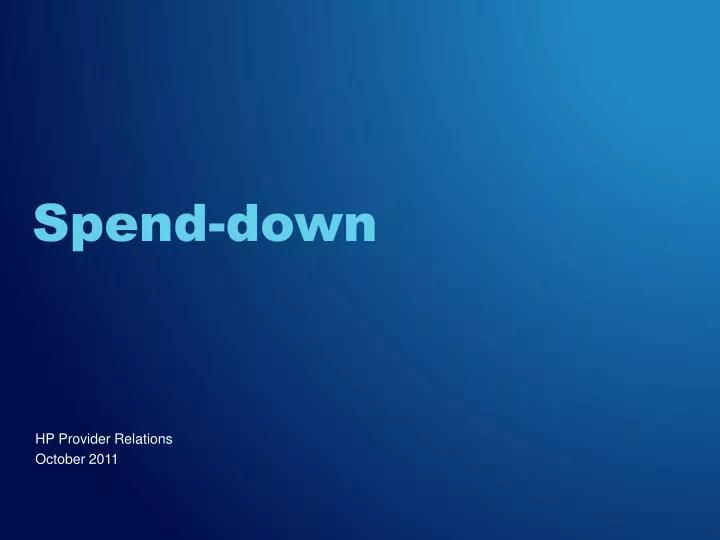 PPT - Spend-down PowerPoint Presentation, free download - ID:2947276