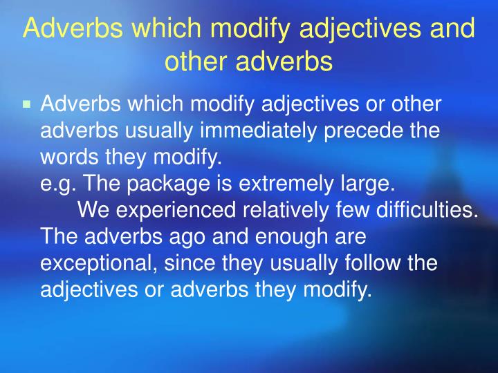 PPT - Adverbs PowerPoint Presentation - ID:2947650