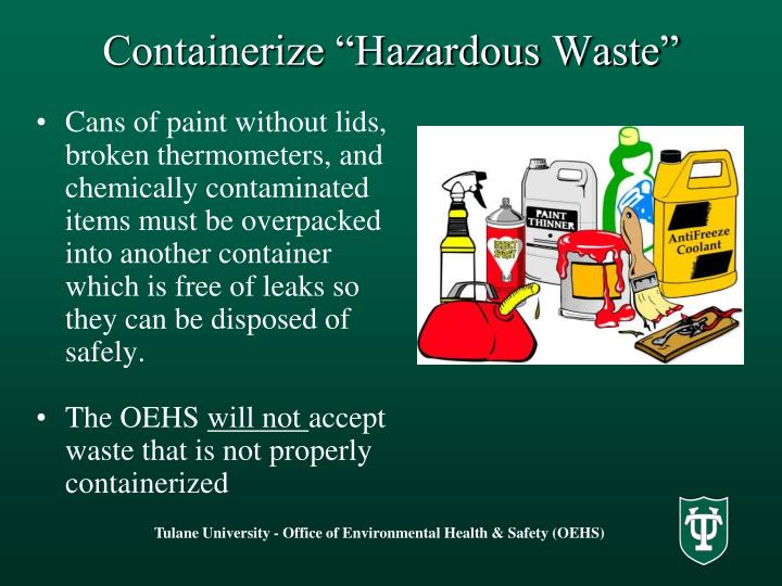 PPT - HAZARDOUS WASTE MANAGEMENT PowerPoint Presentation - ID:2948108