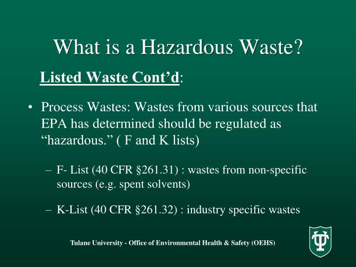 PPT - HAZARDOUS WASTE MANAGEMENT PowerPoint Presentation - ID:2948108