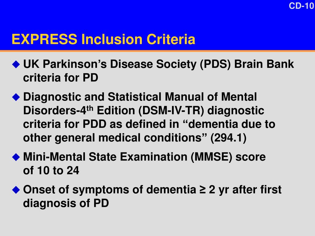 PPT - Rationale for Indication of Parkinson’s Disease Dementia (PDD ...