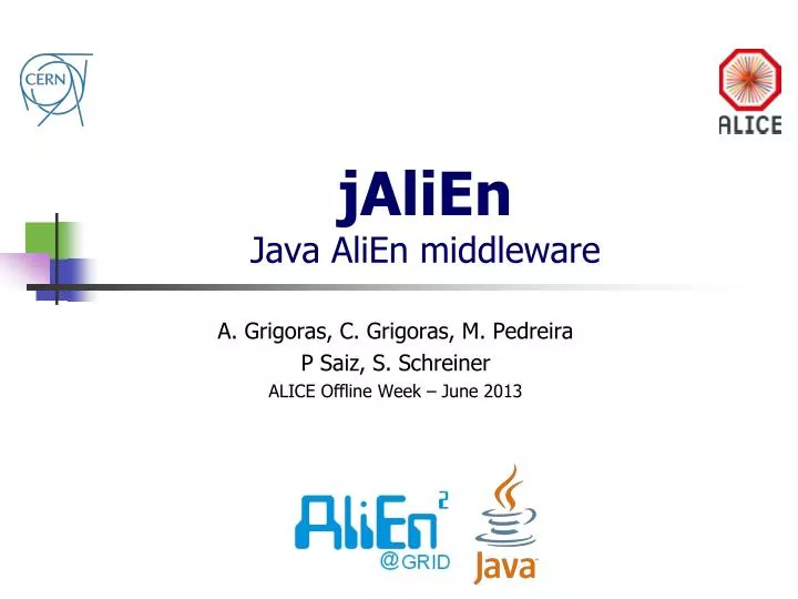 PPT - jAliEn Java AliEn middleware PowerPoint Presentation, free ...