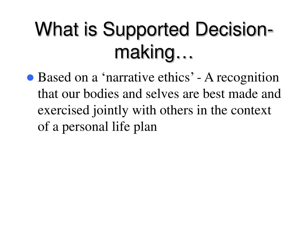 PPT - Legal Capacity, Personhood and Supported Decision Making ...