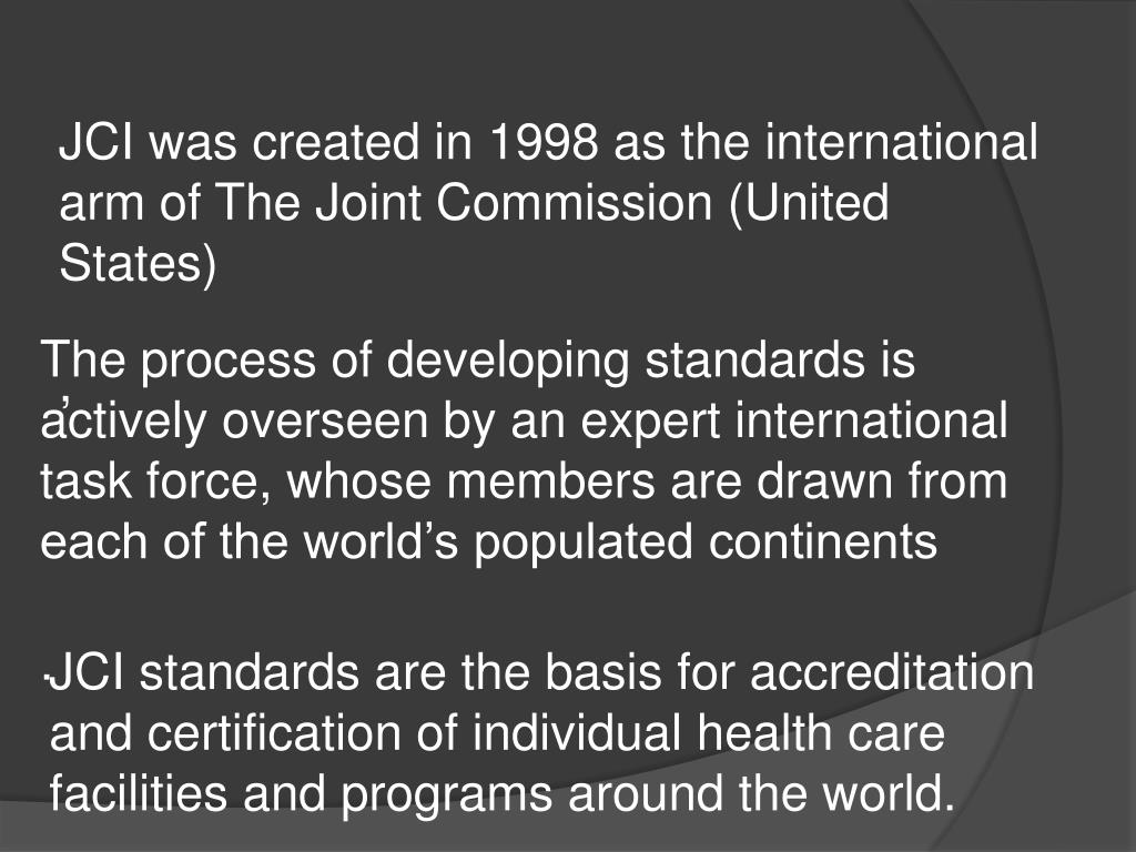 PPT - JOINT COMMISSION INTERNATIONAL ACCREDITATION STANDARDS FOR ...