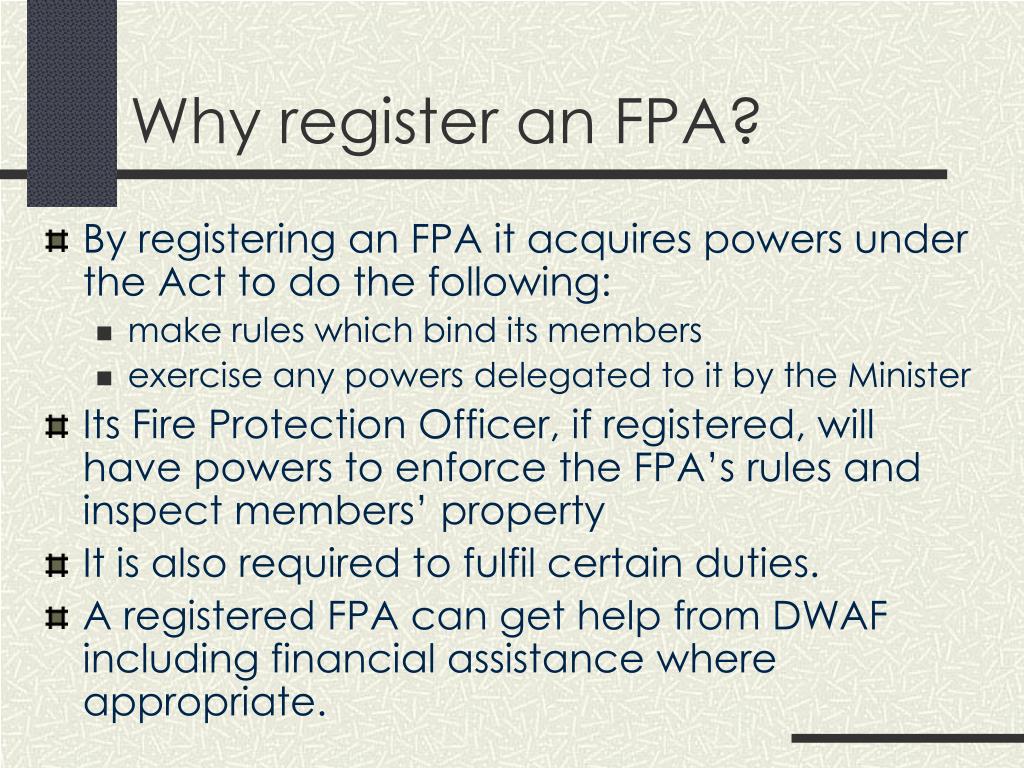 PPT - Forming an FPA: The Founding Meeting Guide PowerPoint ...