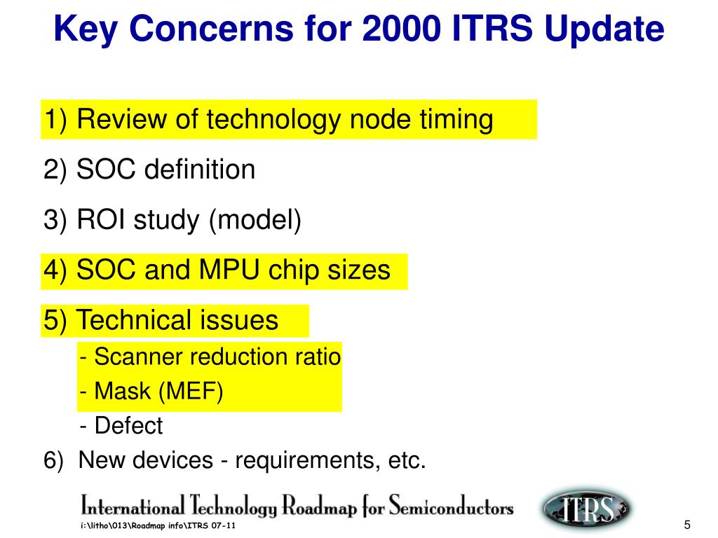PPT - Lithography ITWG Report for ITRS 2000 Conference December 6, 2000 ...