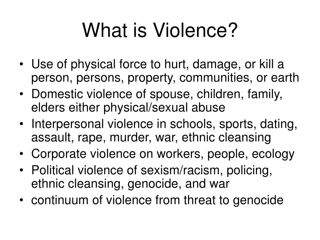 PPT - The Human Science of Violence: Researching Roots & Prevention ...