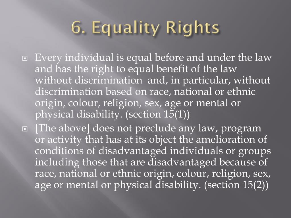 PPT - The Canadian Charter of Rights and Freedoms PowerPoint ...
