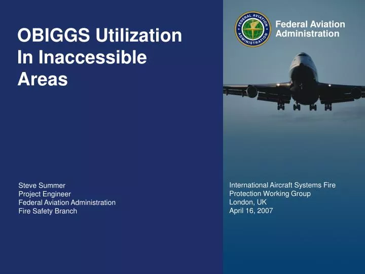 PPT - OBIGGS Utilization In Inaccessible Areas PowerPoint Presentation ...