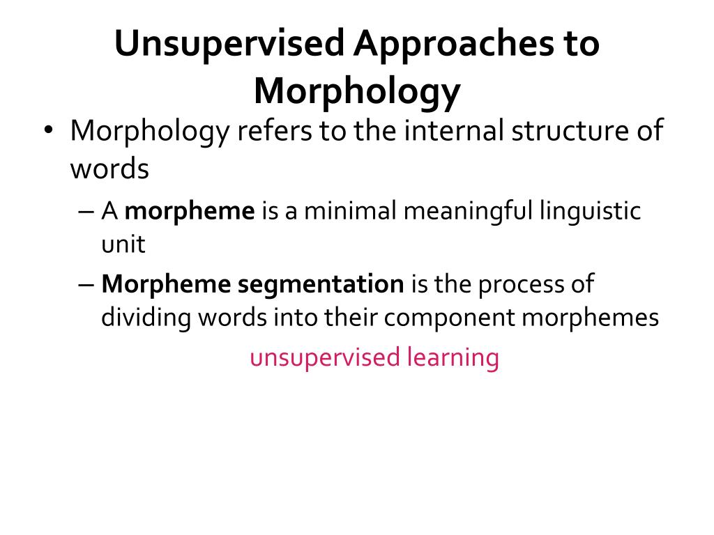 PPT - Unsupervised Methods for Sequence Tagging and Morphology ...