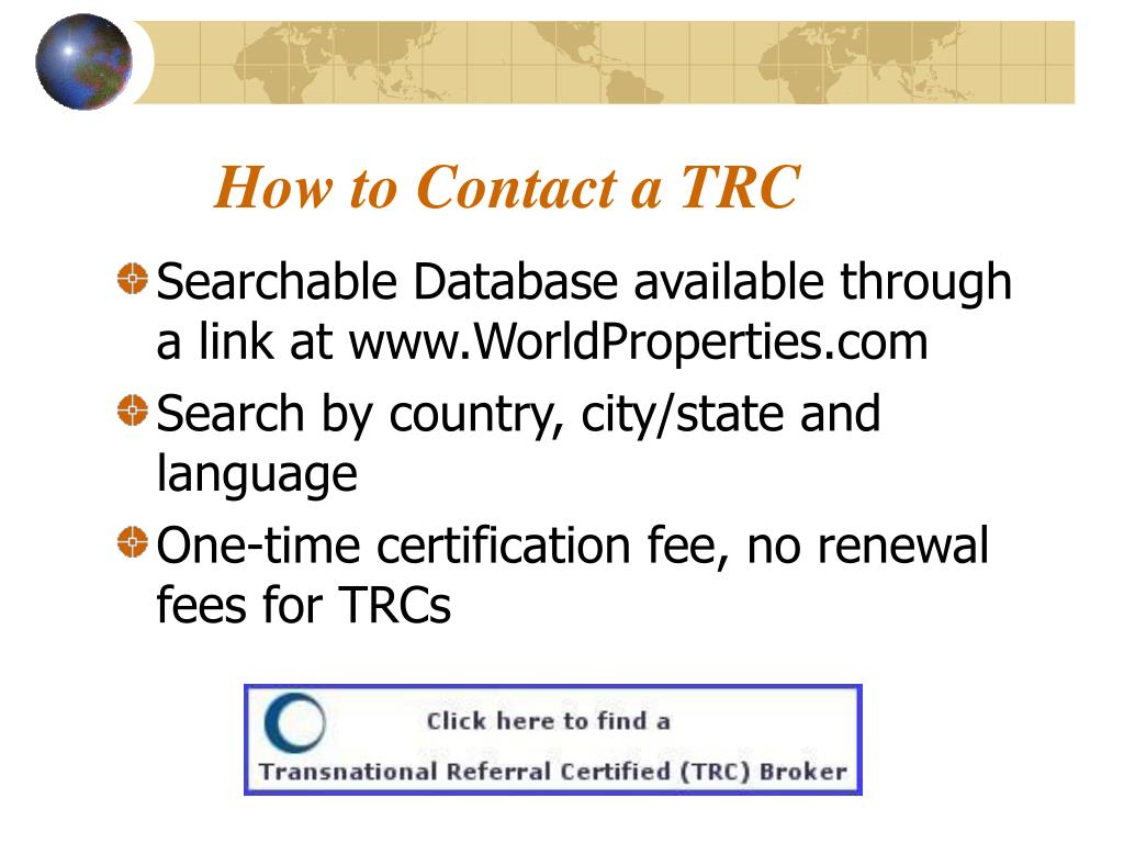 PPT - National Association of REALTORS ® ICREA ’ s Transnational ...