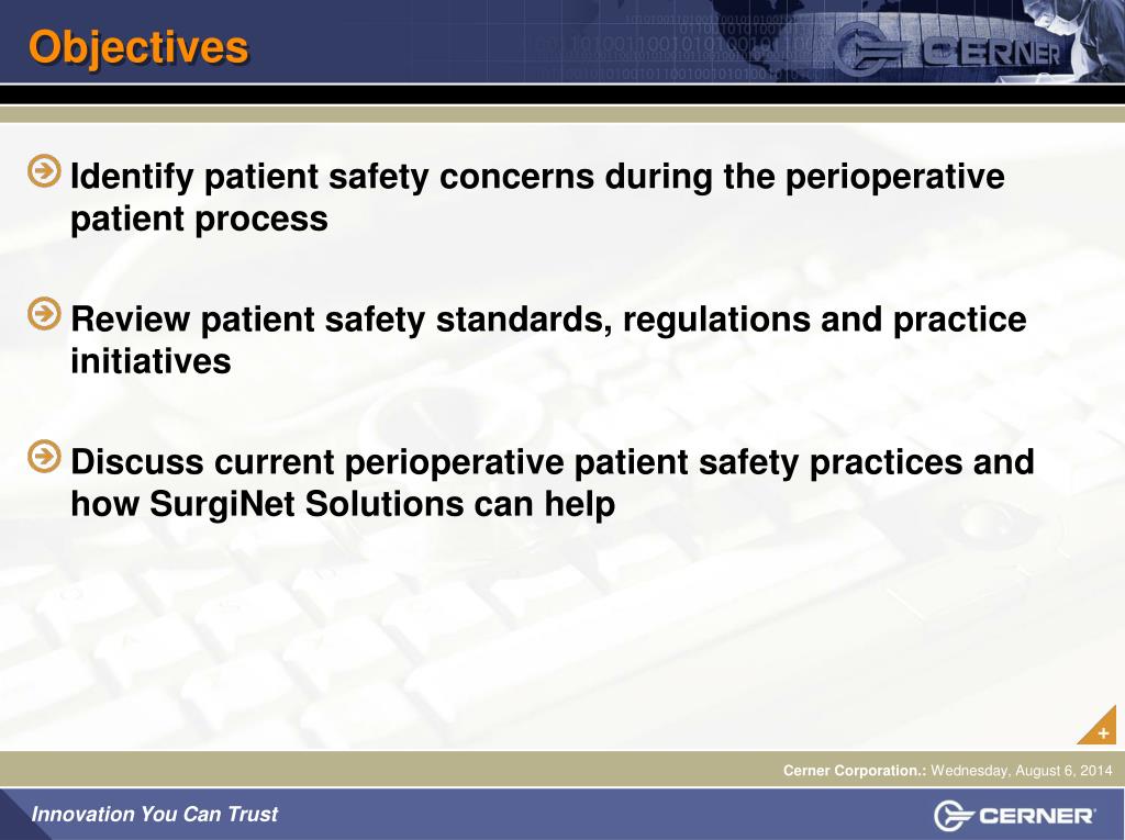 PPT - Patient Safety and the Perioperative Environment PowerPoint ...